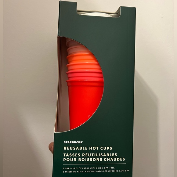 Starbucks | Kitchen | New Starbucks Reusable Hot Cups Set Of 6 | Poshmark
